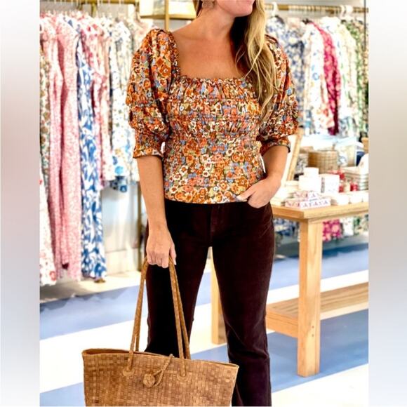 Tuckernuck | Tops | Tuckernuck Love The Label Charisma Floral Smocked ...